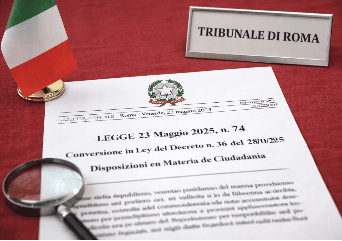 GOLPE JURÍDICO EN ROMA: UN JUEZ PONE EN ENTREDICHO LA LEY 74 - Italo Tribu